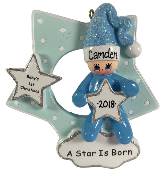 A Star is Born Baby Boy - Made of Resin – Ornaments For Keeps