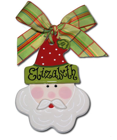 Santa Face - Made of Ceramic – Ornaments For Keeps